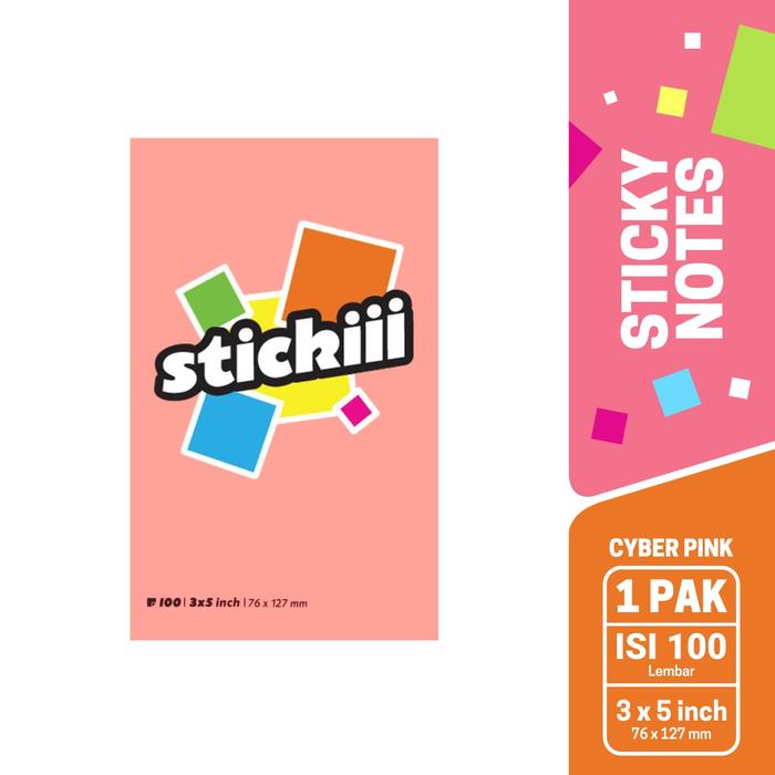 Jual Stickii Sticky Notes Cyber Pink - STI SNTIT 342 B - Kota Bogor ...