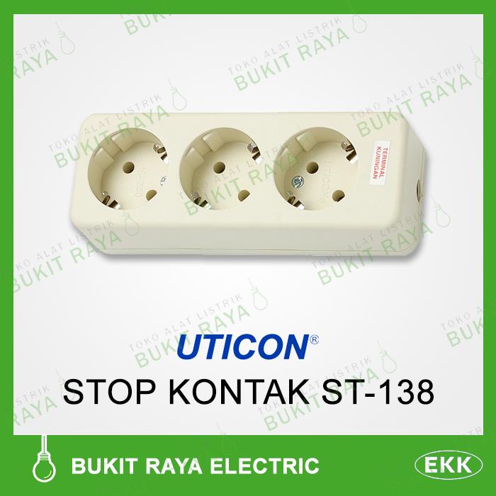 Jual Uticon Stop Kontak Arde 3 Lubang ST-138 - Kota Banjarmasin - Bukit ...