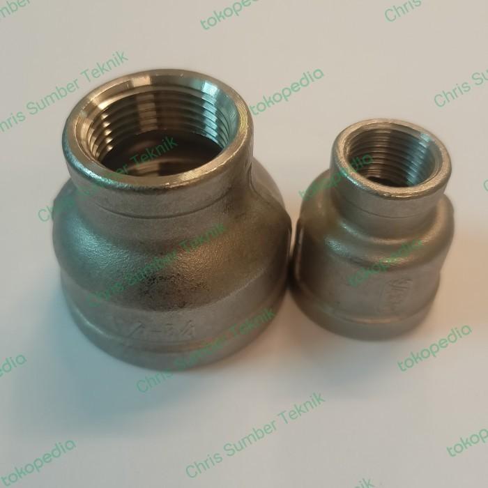 Jual Vlok Sok Reducer Stainless SS 304 Drat 1/2 x 3/8 Inch - Jakarta ...