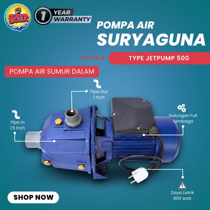 Jual pompa air modifikasi jet pump 500 sumur dalam 10 meter hemat ...
