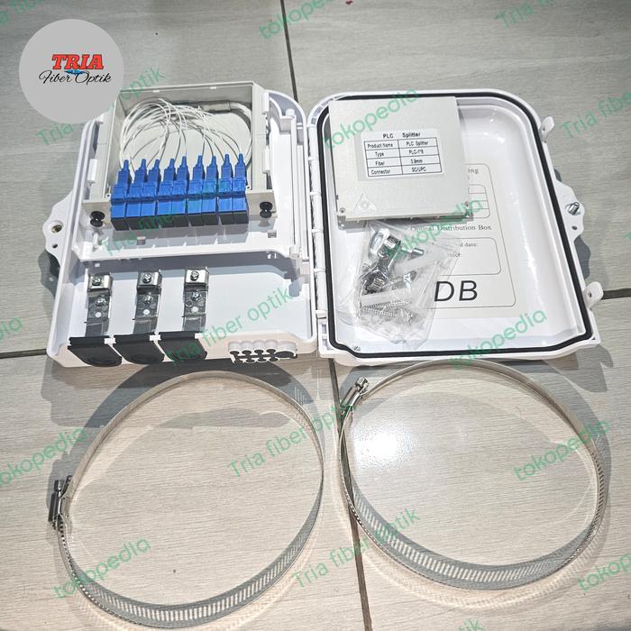 Jual odp 8 core lengkap spliter box 1:8 SC UPC/ODP MINI 8 CORE - Jakarta Barat - Tria fiber ...