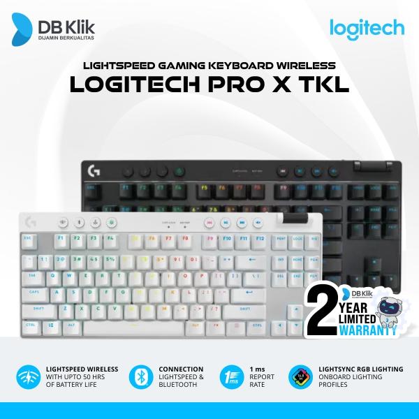 Promo Keyboard Gaming LOGITECH PRO X TKL Tactile Lightspeed Wireless ...