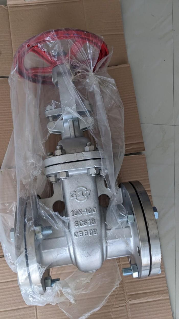 Jual Gate Valve Sus 304 4" DN100 Jis 10k Rising Stem merk 317 SS304-14Y ...