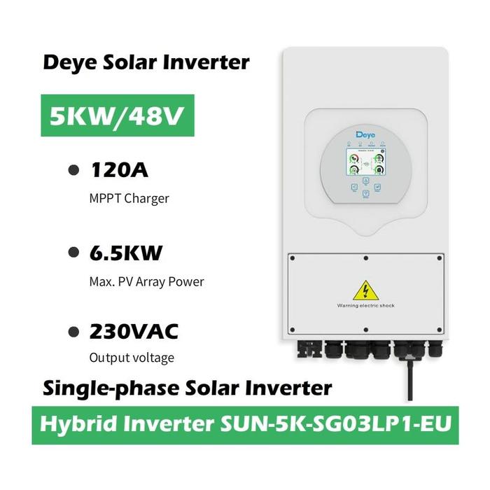 Jual DEYE HYBRID ON OFFGRID INVERTER 5000W INCLUDE WIFI - Kab. Madiun - BateraiLab. | Tokopedia