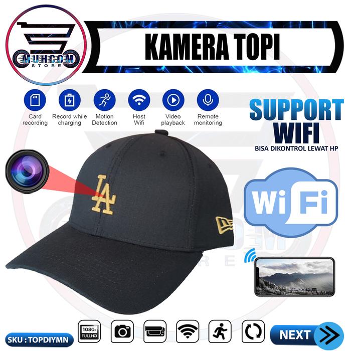 Promo Mini Kamera Topi Wifi 8GB Camera Portabel Perekam Vidio APP ...
