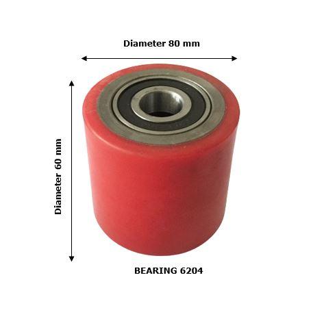 Jual Roda Hand Pallet 80 x 60 Merah Roda Pu 80 x 60 HandPallet Palet ...