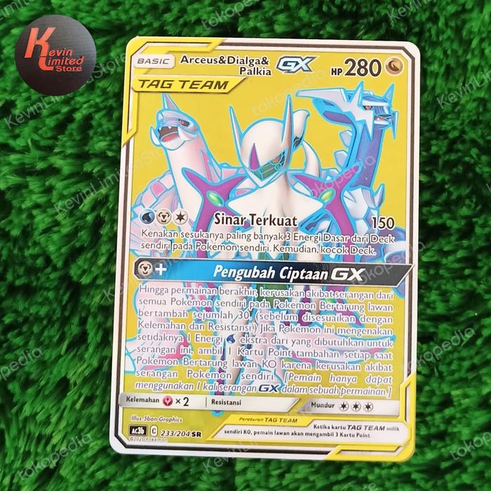 Jual KARTU POKEMON ARCEUS & DIALGA & PALKIA GX SR TAG TEAM ADP ...