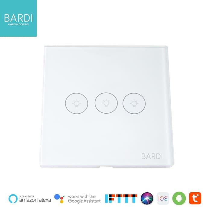 Jual BARDI Wall Switch EU 3 Gang White Wifi Smart Home Switch Saklar ...