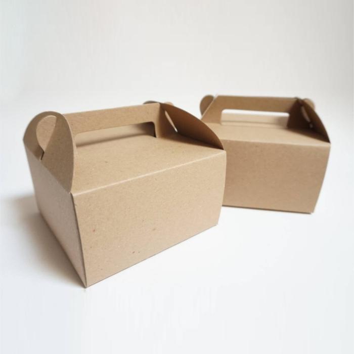 Jual gable box dus packaging cup cake handle box kardus cupcake 14x14x8 ...