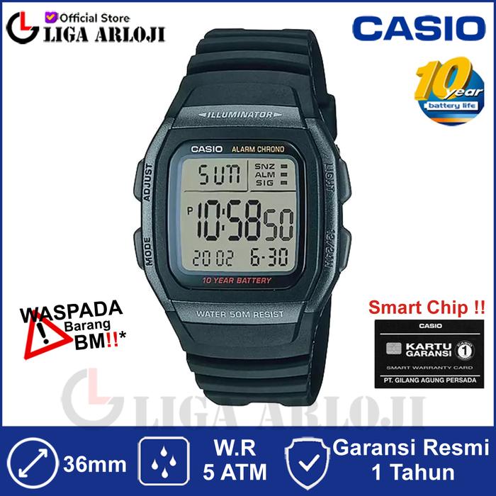 Promo CASIO W-96H-1BVDF - Jam Tangan Pria Digital Hitam W96H W-96H-1B - Jakarta Pusat - Liga ...