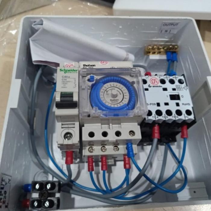 Jual Panel Timer Theben+ Mcb+Kontaktor/Panel Lampu Otomatis ...