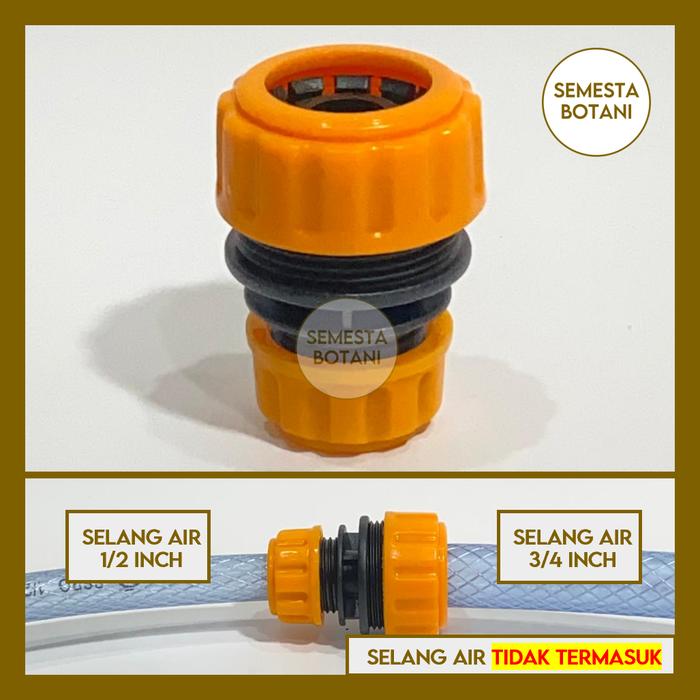 Jual Konektor Penyambung 1/2 ke 3/4 inch Sambungan Selang Air Quick ...