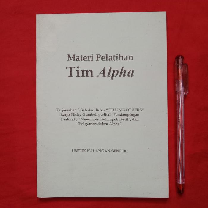 Jual MATERI PELATIHAN TIM ALPHA - Buku Bekas Murah Original - Kota Bandung - KIOS JADULAN DEVITA ...