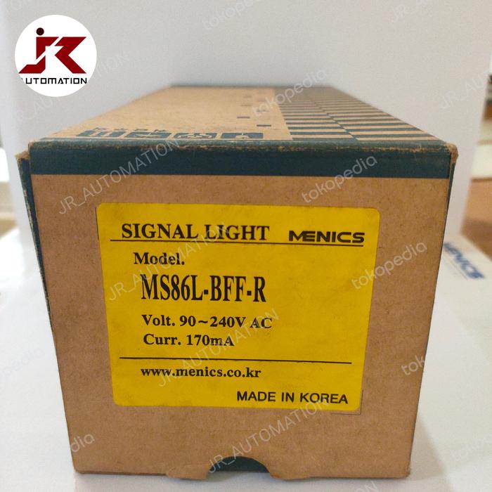 Jual Signal Light MS86L-BFF-R 90-240VAC Menics Autonics - Kota ...
