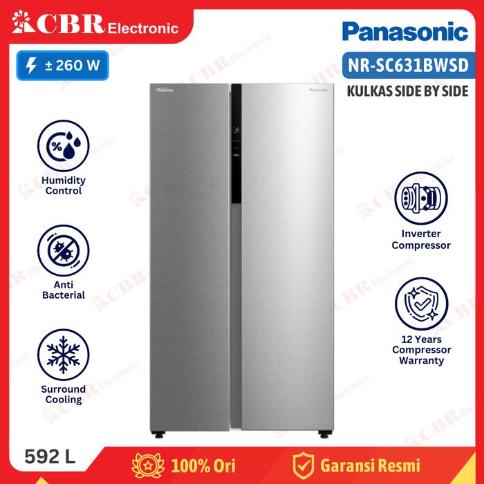 Jual Kulkas PANASONIC Side By Side 2 Pintu NR-SC631BWSD (Inverter / 592 L) - Kota Batam - CBR ...