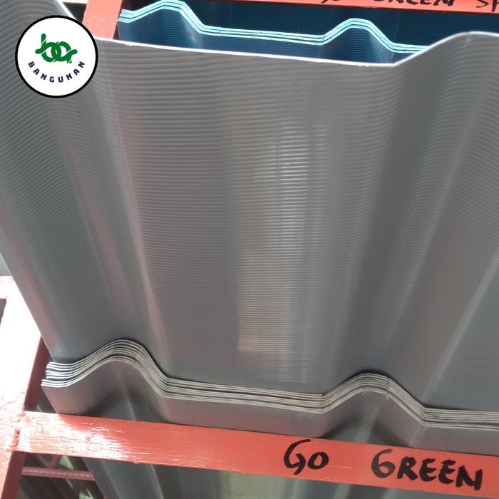 Jual atap go green premium model spandek biru silver 300 cm (kargo ...