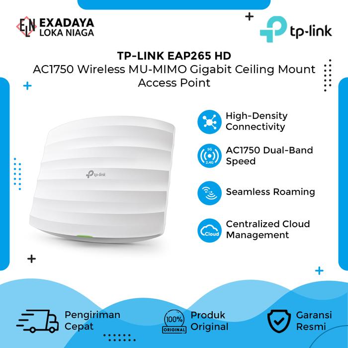 Jual TP-Link EAP265 HD AC1750 Wireless Gigabit Ceiling Mount Access ...