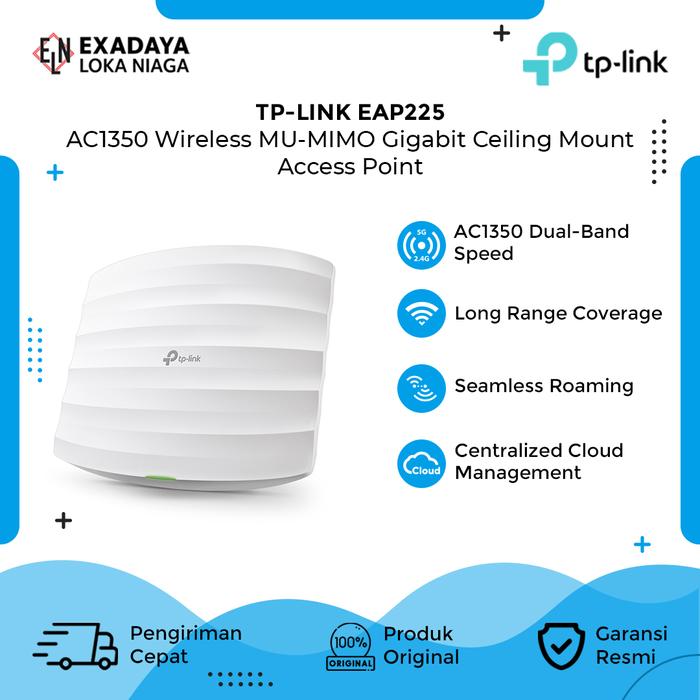 Jual TP-Link EAP225 AC1350 Wireless WiFi Gigabit Ceiling Mount Access ...