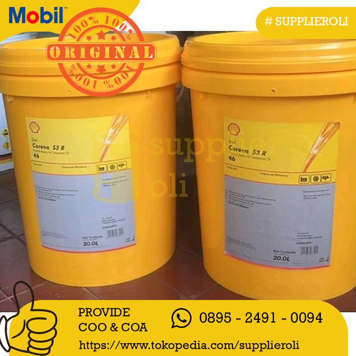 Jual Oli Shell Corena S3 R 46- Oli Kompresor Shell 20 Lt original asli ...