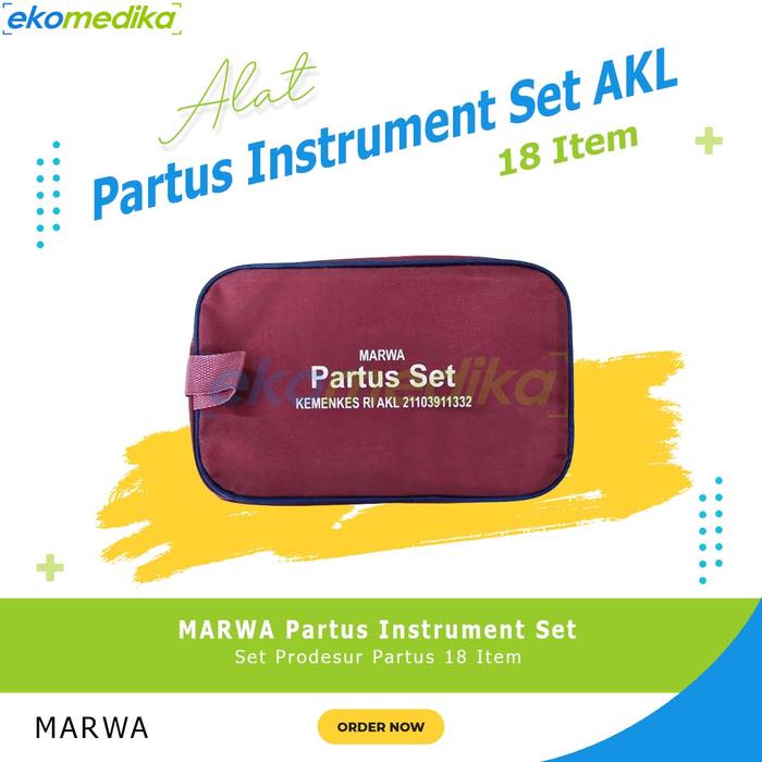 Jual MARWA Partus Instrument Set AKL / Set Prodesur Partus 18 Item ...