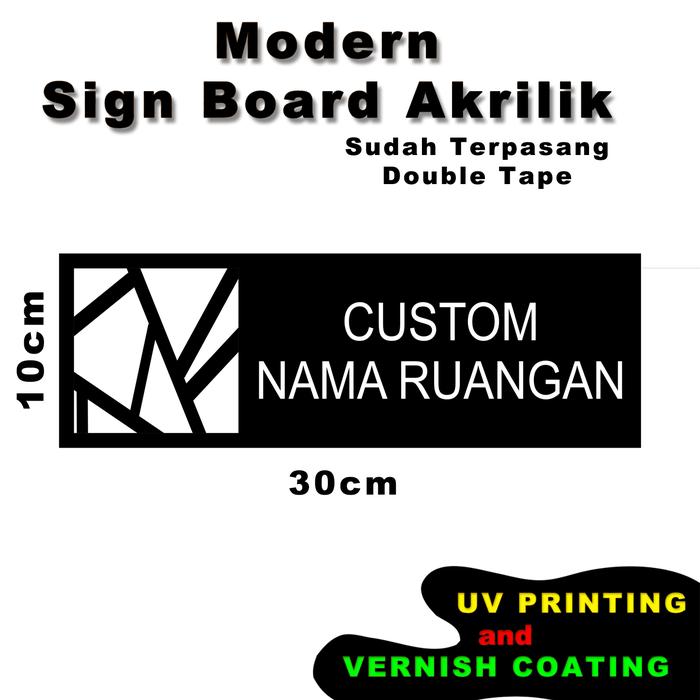 Promo Sign Board Custom Nama Ruangan Akrilik - Acrylic Print UV ...