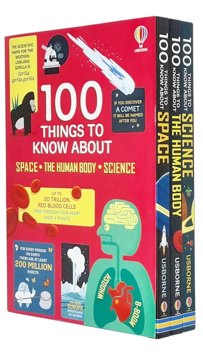 Jual usborne 100 things know About Space - Human Body - Science Set Box ...