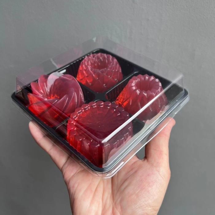 Promo Tray Mika Sekat 4 Tray Mooncake Puding Mini Mochi MIKA 4 SEKAT ...