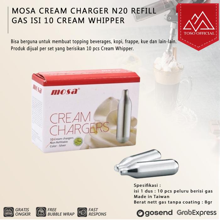 Jual Mosa Cream Charger N20 Refill Gas isi 10 - Jakarta Pusat - Toso ...