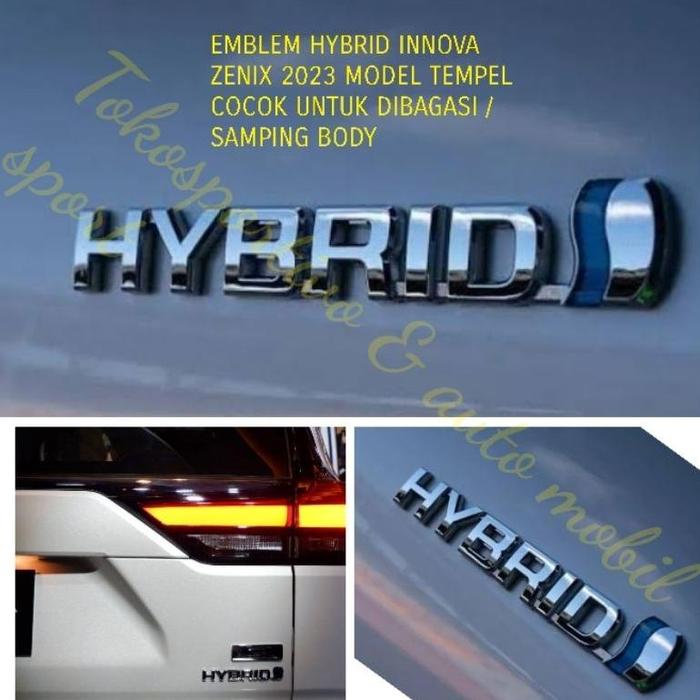 Jual EMBLEM LOGO STIKER LAMBANG TULISAN HYBRID INNOVA ZENIX 2023 CHROME ...