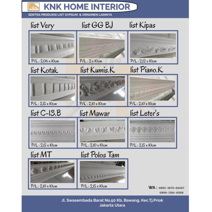 Jual List Gypsum Ukuran 10cm / List Plafon Gypsum - Jakarta Utara - KNK ...