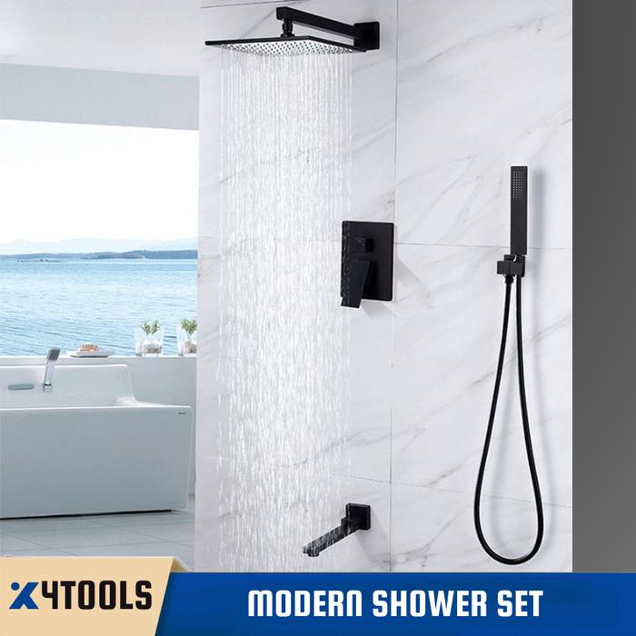 Jual Shower Set Tanam Dinding 3 Ways Modern Shower Wall Mounted ...