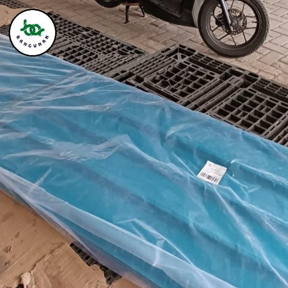 Jual atap go green premium model spandek biru silver 300 cm (kargo ...