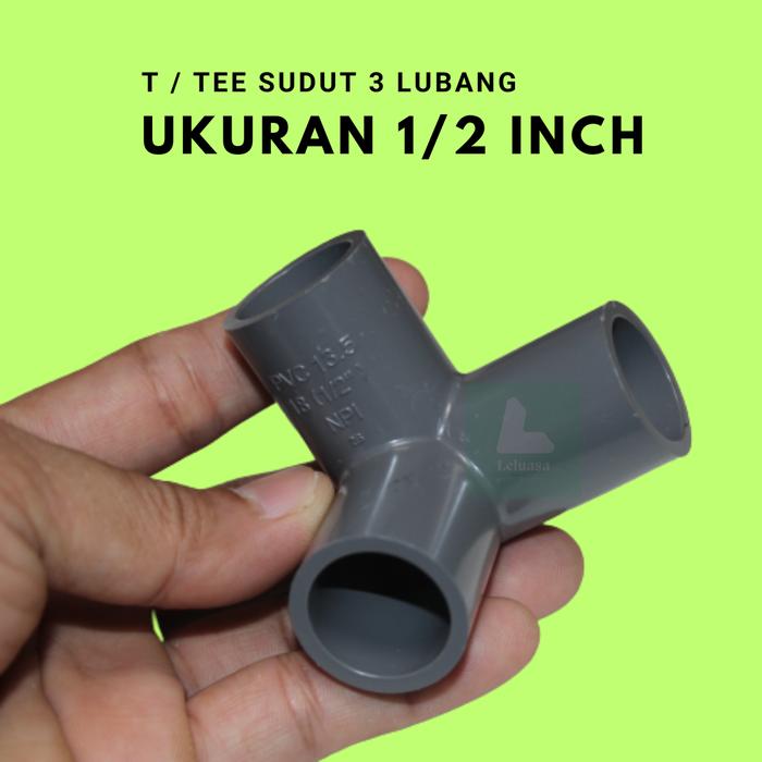 Jual Fitting Keni Penyambung Pipa Sambungan PVC Tee Sudut Cabang 3 Uk 1 ...