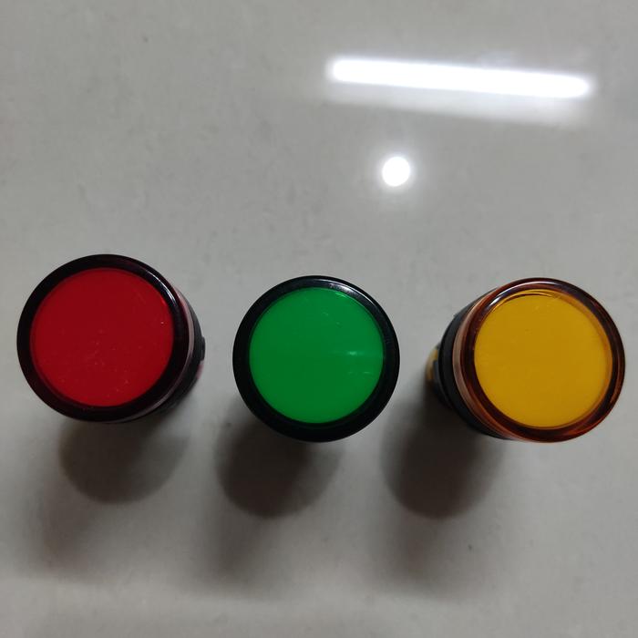 Jual Pilot Lamp Merah, Kuning, Hijau VORGE 22mm LAMPU INDIKATOR PANEL ...
