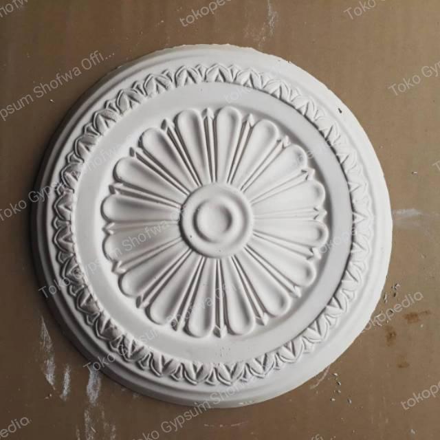 Jual Hiasan Lampu Atap Plafon Gypsum Gipsum / Ornamen Lampu Gypsum ...