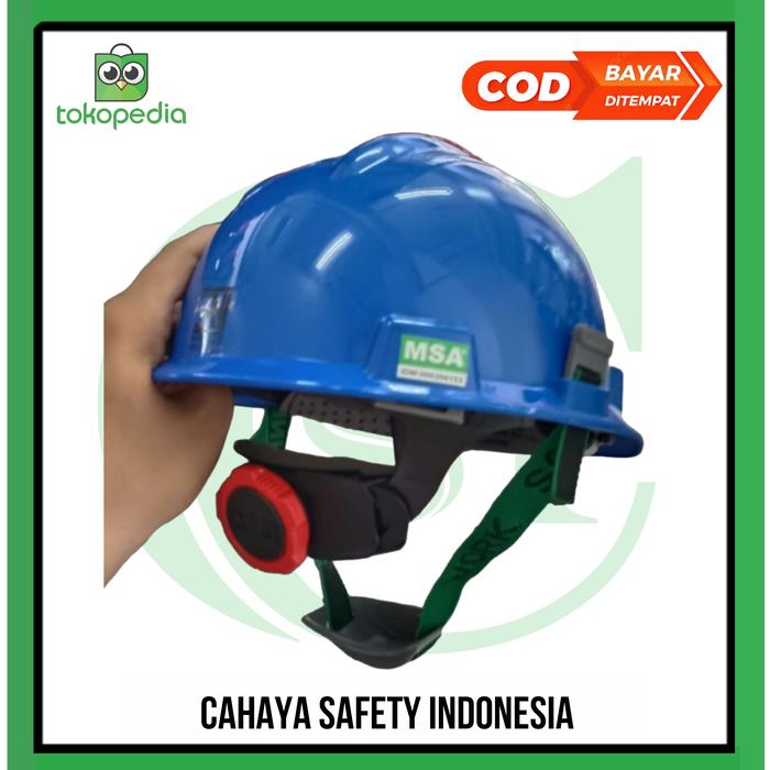 Jual Helm Safety Proyek MSA Lokal Full Set SNI Warna Biru - Jakarta ...
