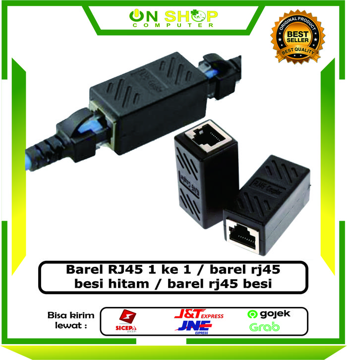Jual RJ45 COUPLER Connector LAN Barrel Sambungan LAN RJ45 cat7 cat6 ...