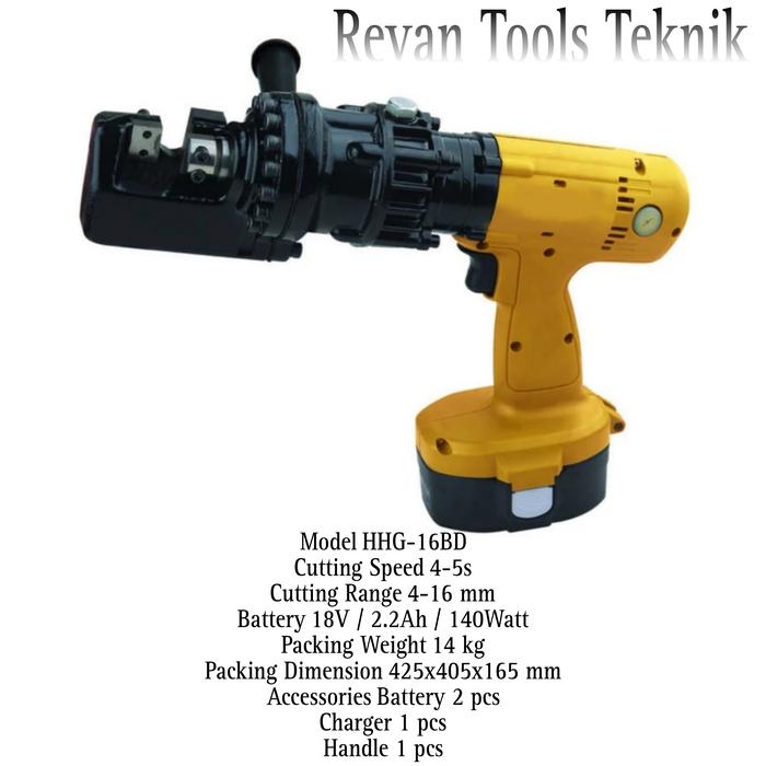 Jual Mesin Tekuk Besi Beton Baterai 16 mm Battery Rebar Bender ...