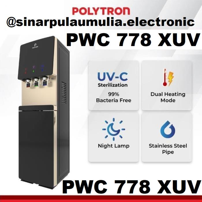 Jual Polytron Dispenser Galon Bawah - PWC 778 XUV / PWC778XUV PWC778 ...