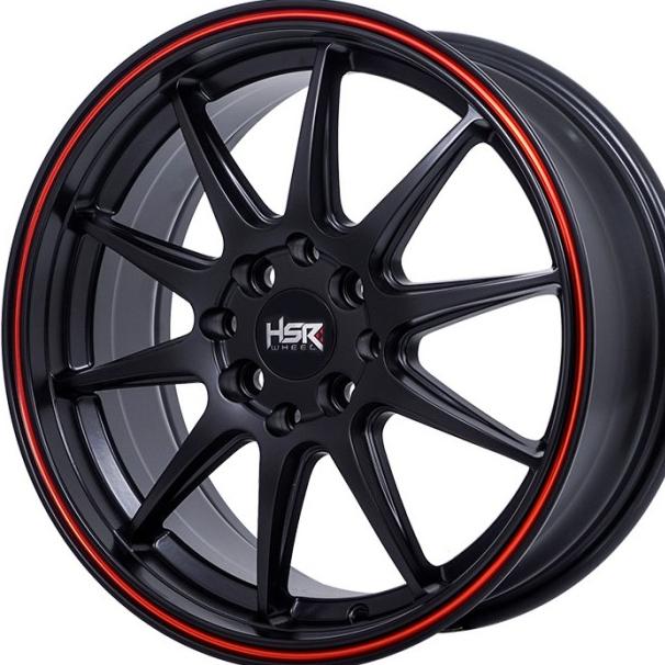 Jual Velg mobil ring 16 TRIBE HSR R16 BLACK RED Velg racing ring 16 ...