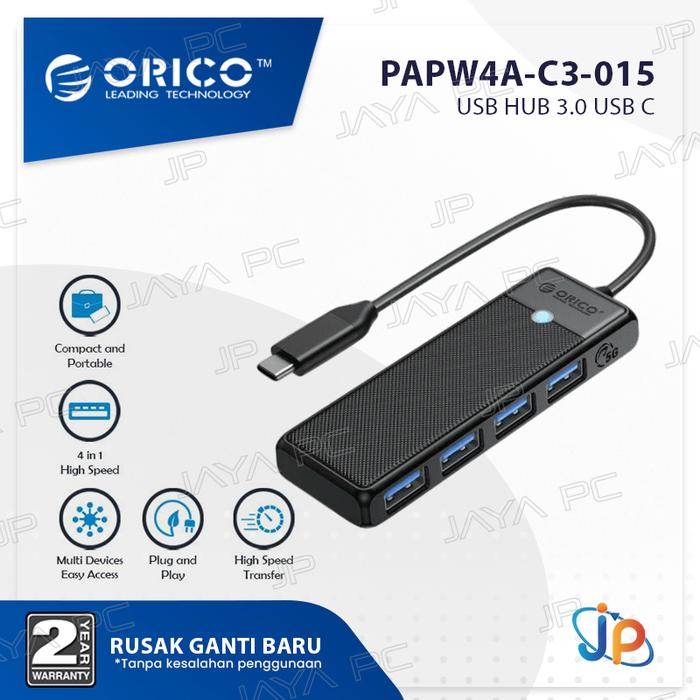 Jual Orico PAPW4A-C3-015 USB-C To 4 Port USB 3.0 HUB Expansion ...