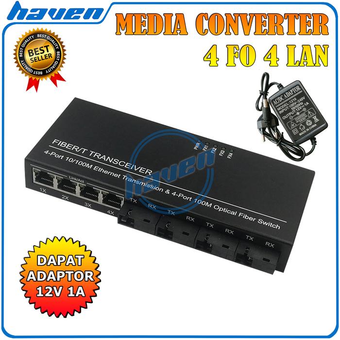 Jual Switch Fiber Optik Ethernet Fiber Switch Media Converter 4 Fo 4 Lan Di Seller Velvet Store ...
