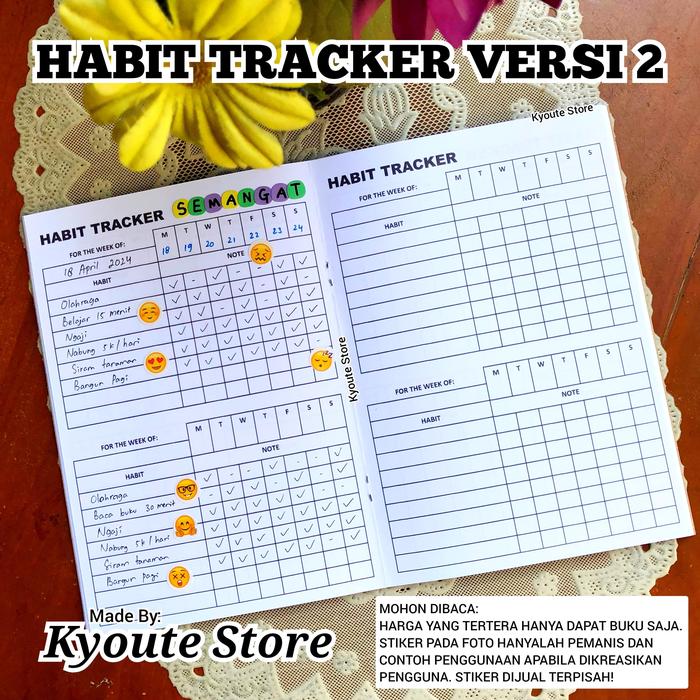 Jual Buku Weekly Habit Tracker Versi 2 Kyoute A5 Simple Planner ...