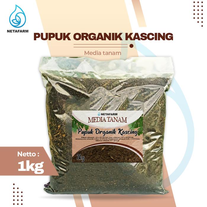 Jual Pupuk Organik / Kascing / Kompos Cacing Vermicompost KERING -1 kg ...