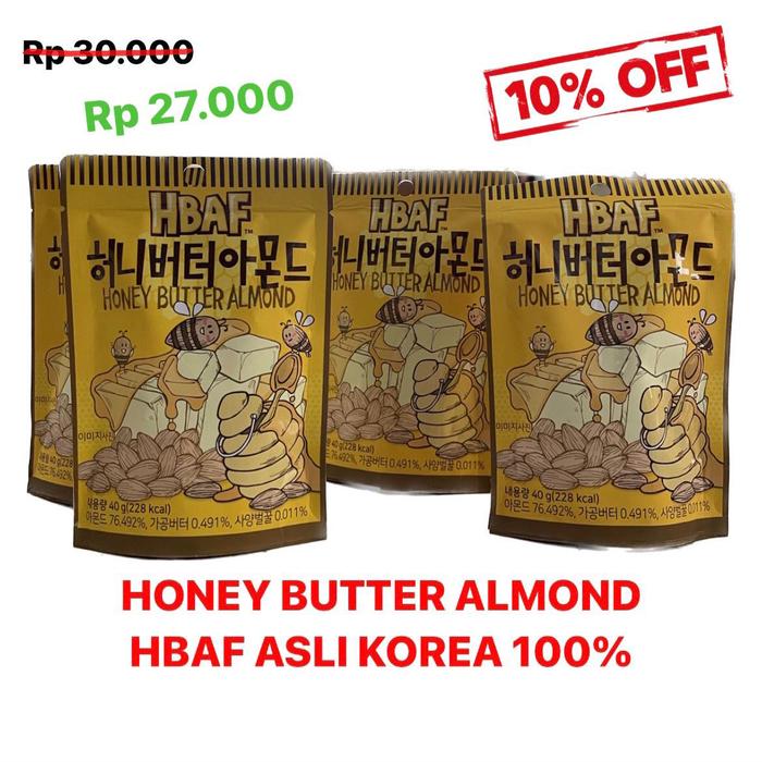 Jual Honey Butter Almond HBAF - Kacang Almond Rasa Madu Mentega - TERMURAH - Jakarta Utara - L ...