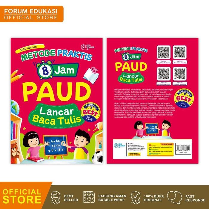 Jual BUKU PAUD DAN TK METODE PRAKTIS 8 JAM PAUD LANCAR BACA TULIS ...