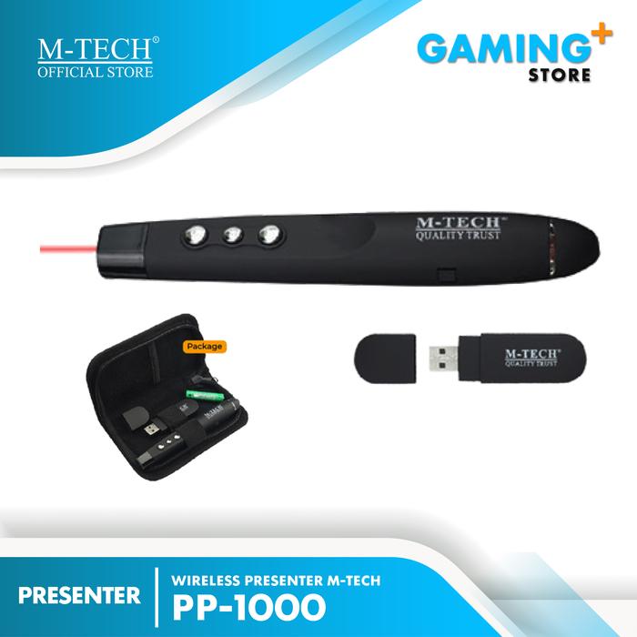 Jual M-Tech Laser Pointer PP1000 / PP-1000 Wireless Presenter - Kota Surabaya - Gaming Plus ...