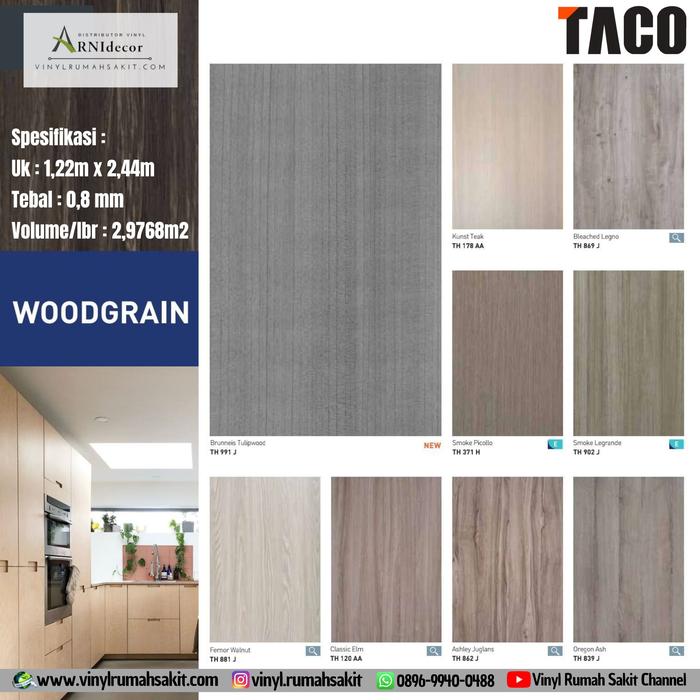 Jual HPL Taco Motif Urat Kayu/Woodgrain kode AA/J/H - tebal 0,8mm - AA ...