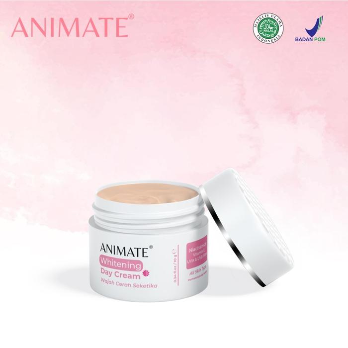 Jual ANIMATE Whitening Day Night Cream 10gr - Krim Wajah Siang Malam 10 ...