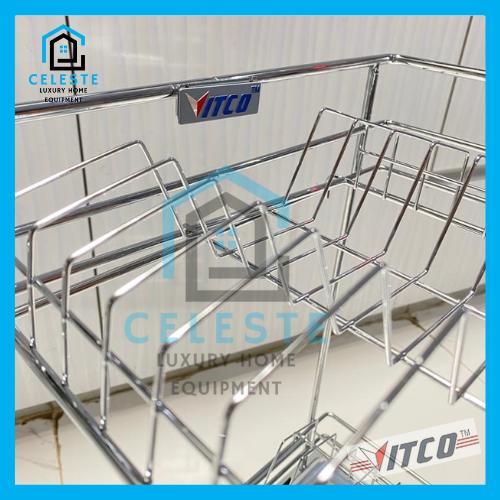 Jual VITCO 2 Tier Kitchen Dish Rack / Rak Piring tarik 2 susun dapur ...